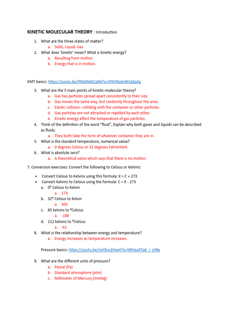 KMT 1 WKST | PDF | Gases | Temperature