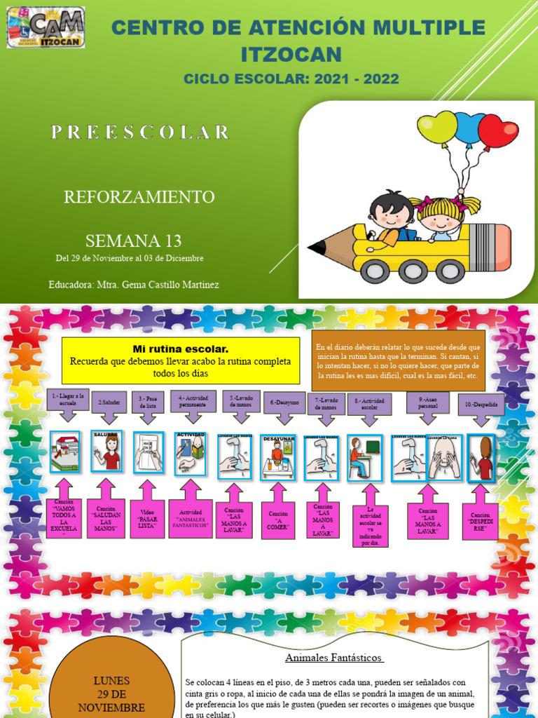 Cuadernillo Preescolar Semana - 13 | PDF