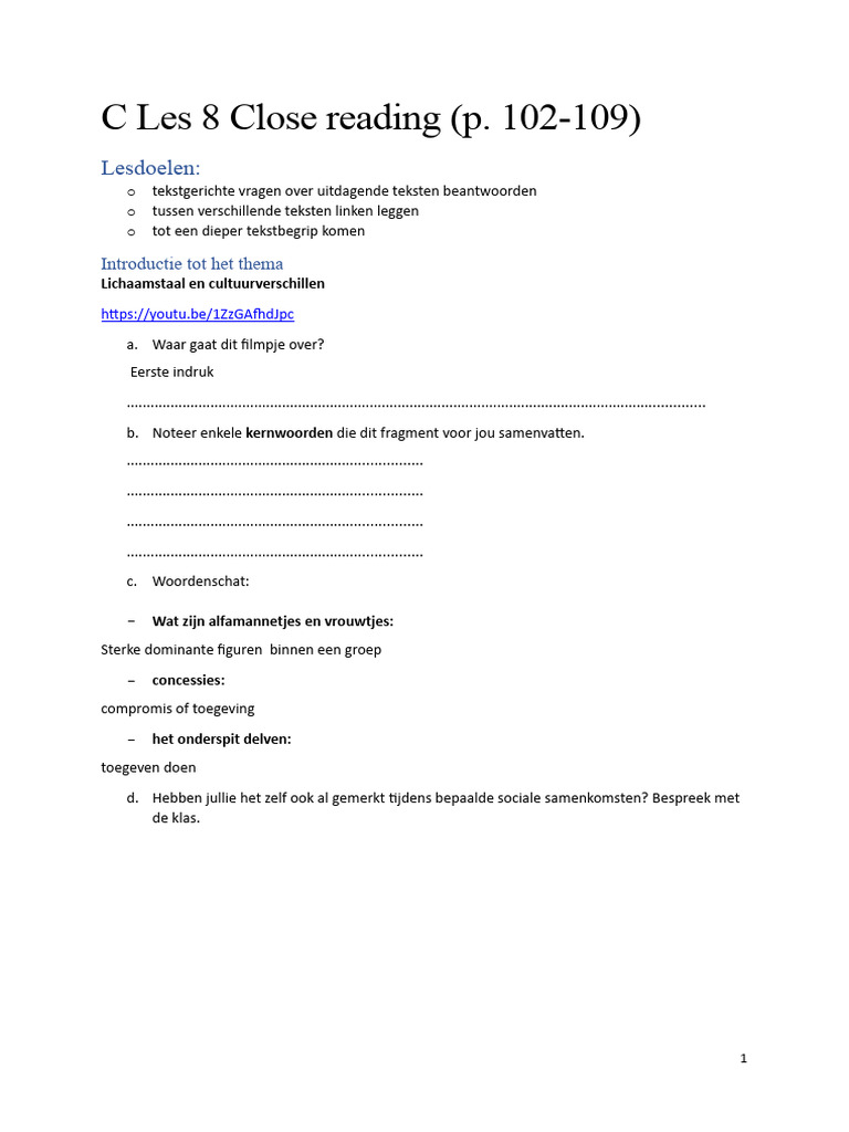 Les Close Reading 4TAC | PDF