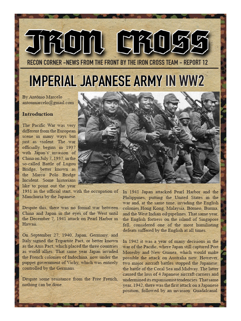 Iron Cross Recon 13 Japanese Army | PDF | Empire Of Japan | Pacific War