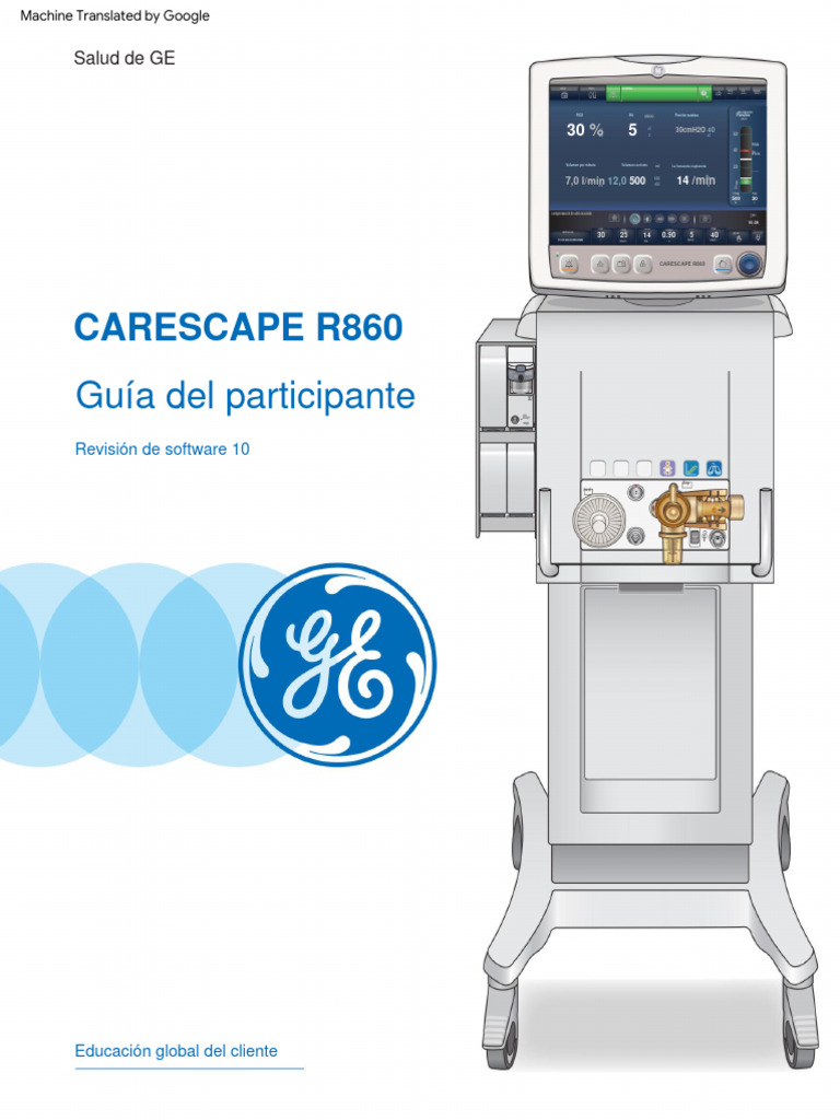 Guía del Ventilador CARESCAPE R860 | PDF