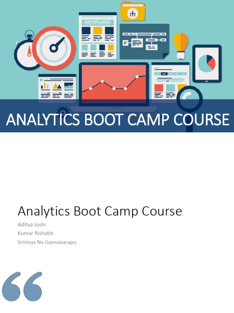 Analytics Boot Camp | PDF | Linear Regression | Logistic Regression