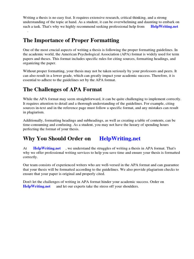 Apa Format Sample Term Papers | PDF | Apa Style | Citation