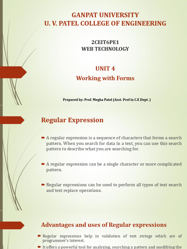 WT - Regular Expression | PDF | Regular Expression | String (Computer Science)