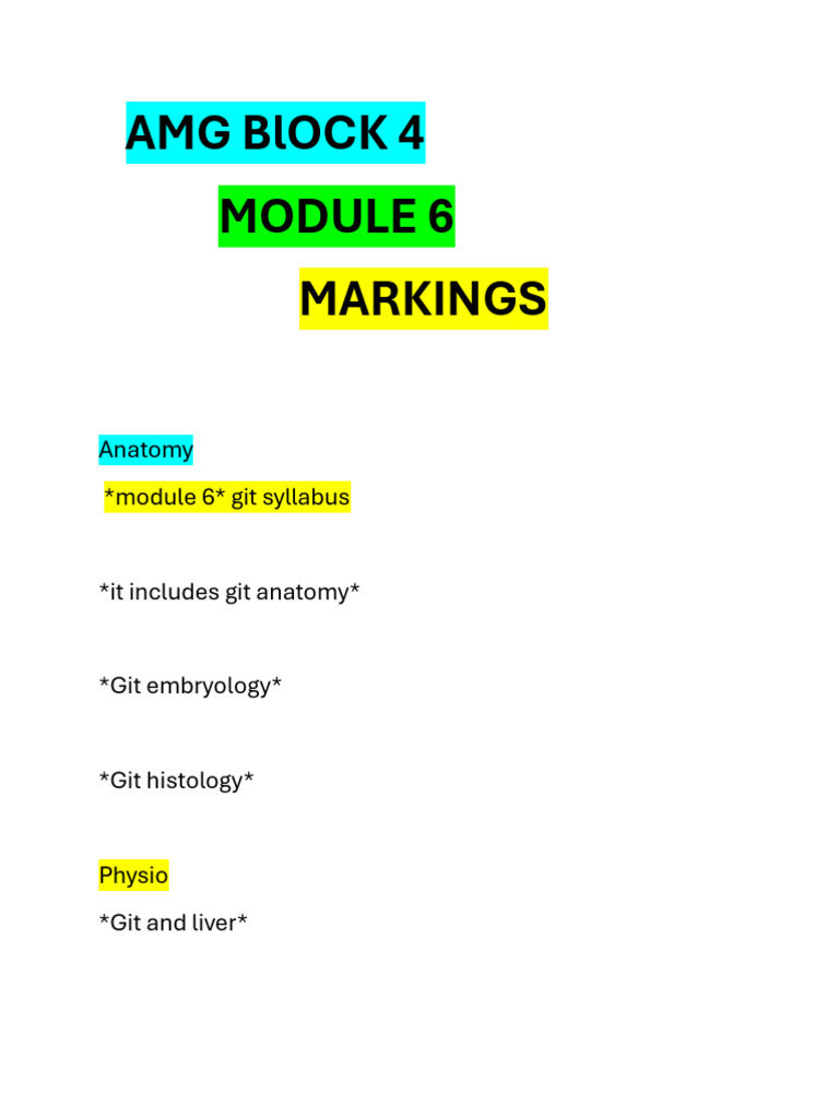 AMG module 6 Block 4 marking compiled by amg admin Dr xd | PDF ...