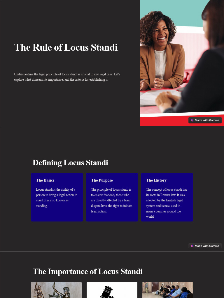 The Rule of Locus Standi | PDF | Standing (Law) | Lawsuit