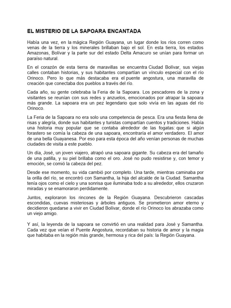 El Misterio de La Sapoara Encantada | PDF