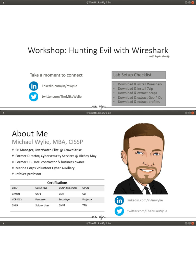 Themikewylie Workshop Wireshark DC29 4hr | PDF | Network Switch | Port (Computer Networking)