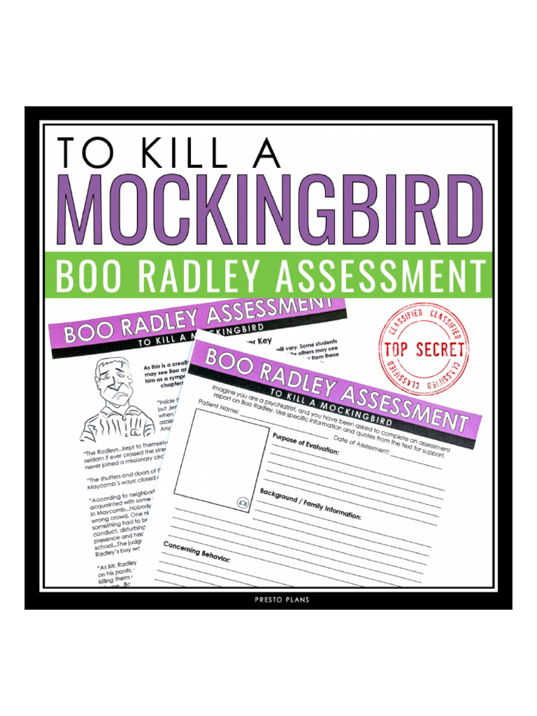 Boo Radley Psychiatric Assessment Report | PDF | To Kill A Mockingbird