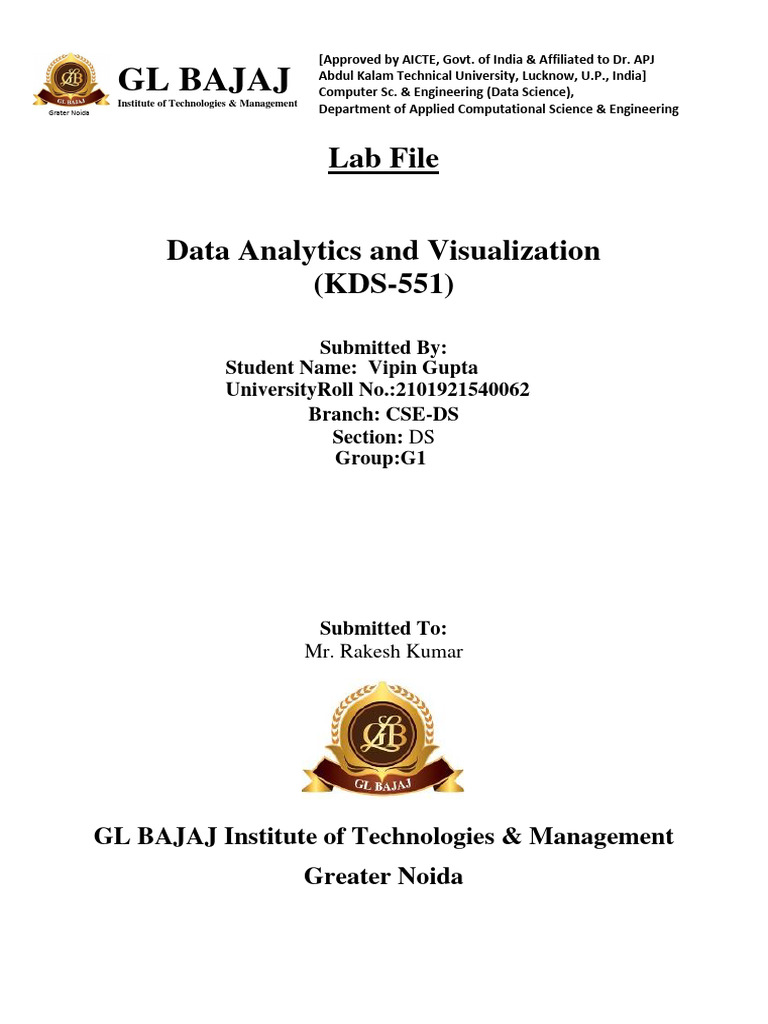 Ida Lab Final | PDF | Matrix (Mathematics) | Data