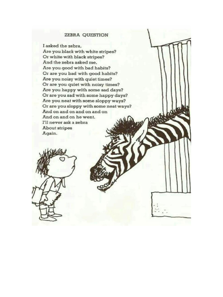Zebra Poem 2 Pages | PDF