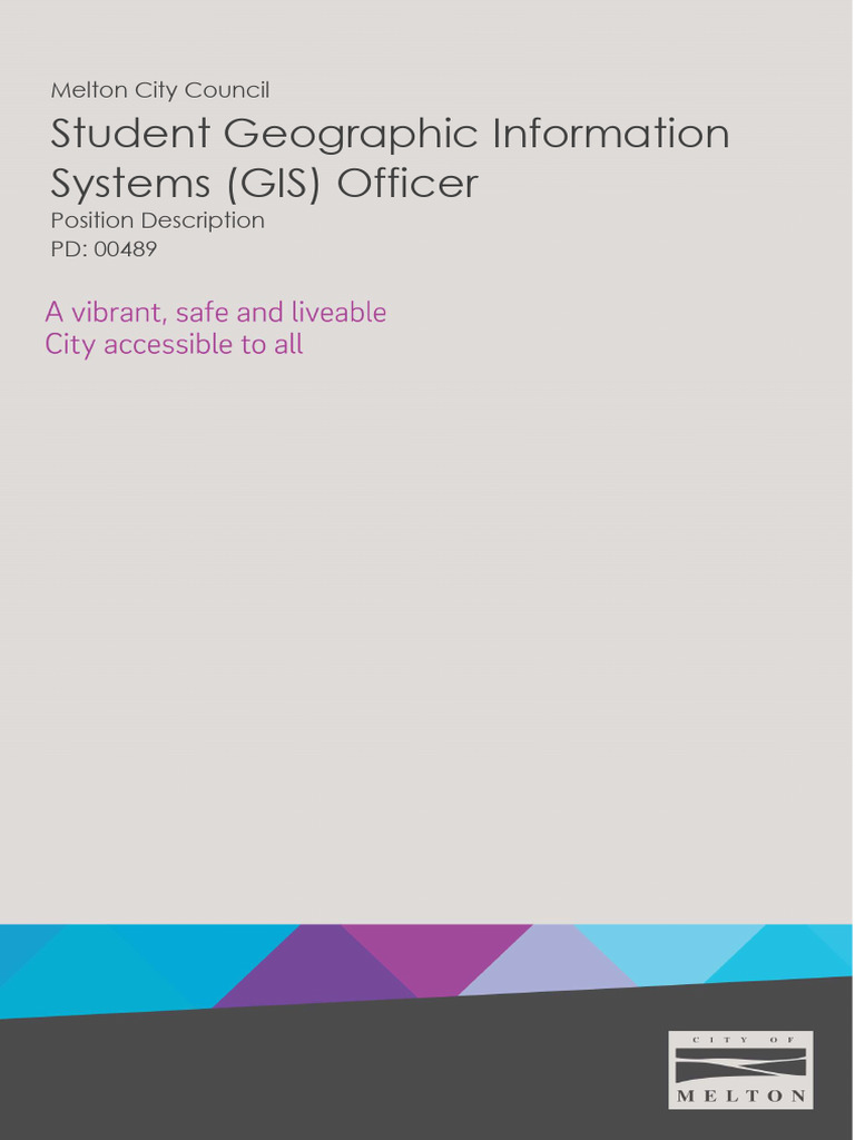 PD00489 Student GIS Officer - City Delivery - V1 - September 2023 | PDF | Geographic Information ...