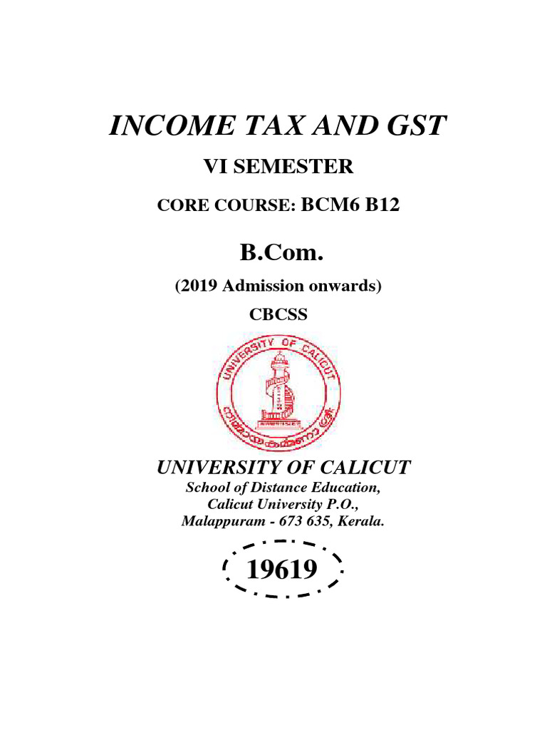 Income Tax and GST | Download Free PDF | Tax Deduction | Income