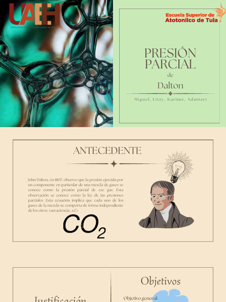 Presión Parcial de Dalton | PDF | Gases | Física Aplicada e ...