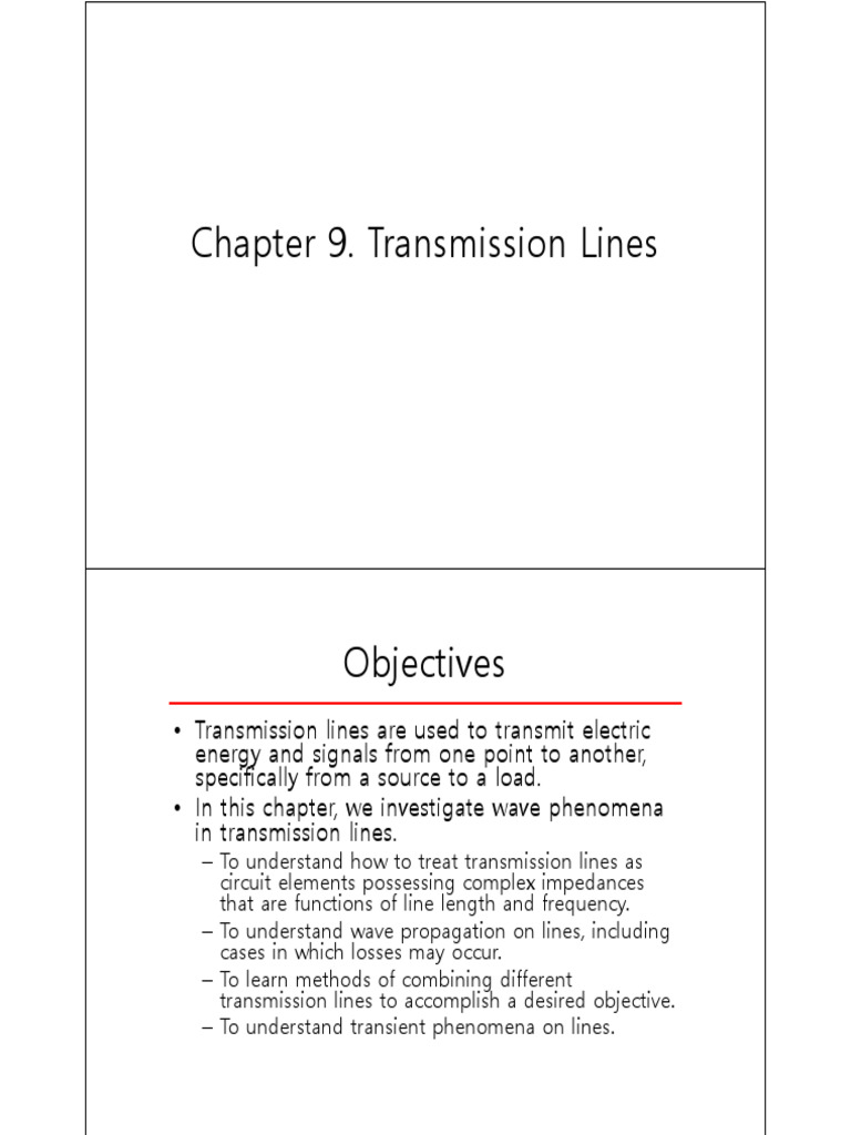 Transmission Line Theory Overview | PDF | Transmission Line | Electric ...