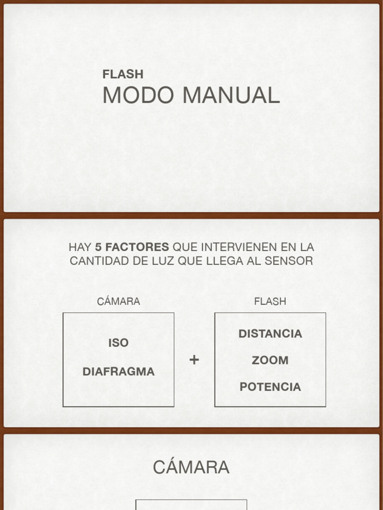 Clase 3 Modo Manual - Flash | PDF | Flash (fotografía) | Óptica