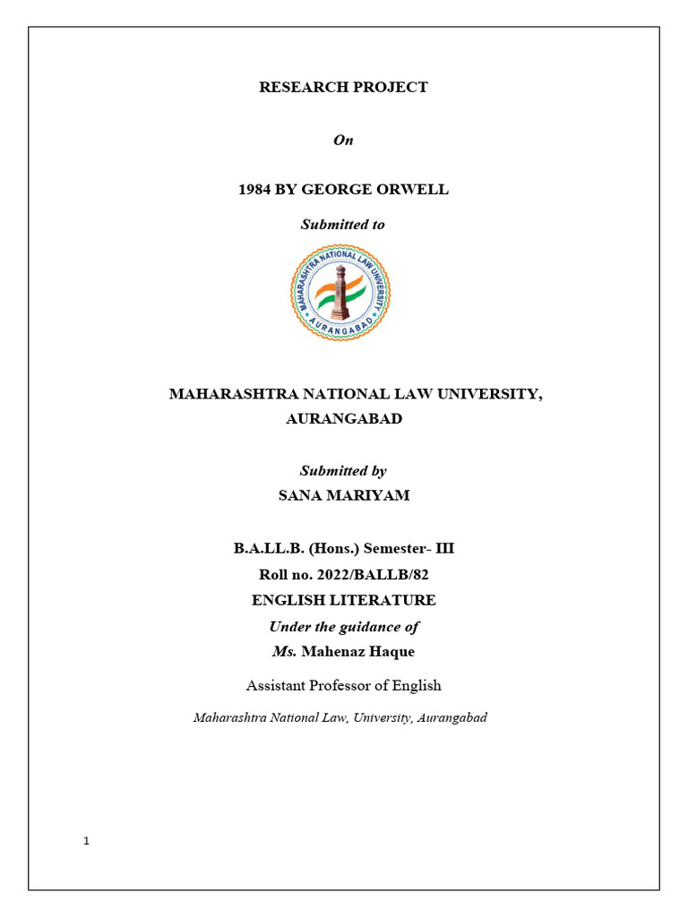 Englishhhh Sem III | PDF | George Orwell | Dystopia