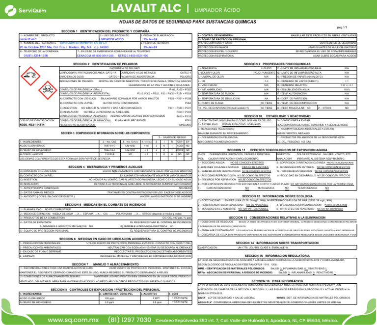 HS Lavalit Alc | PDF