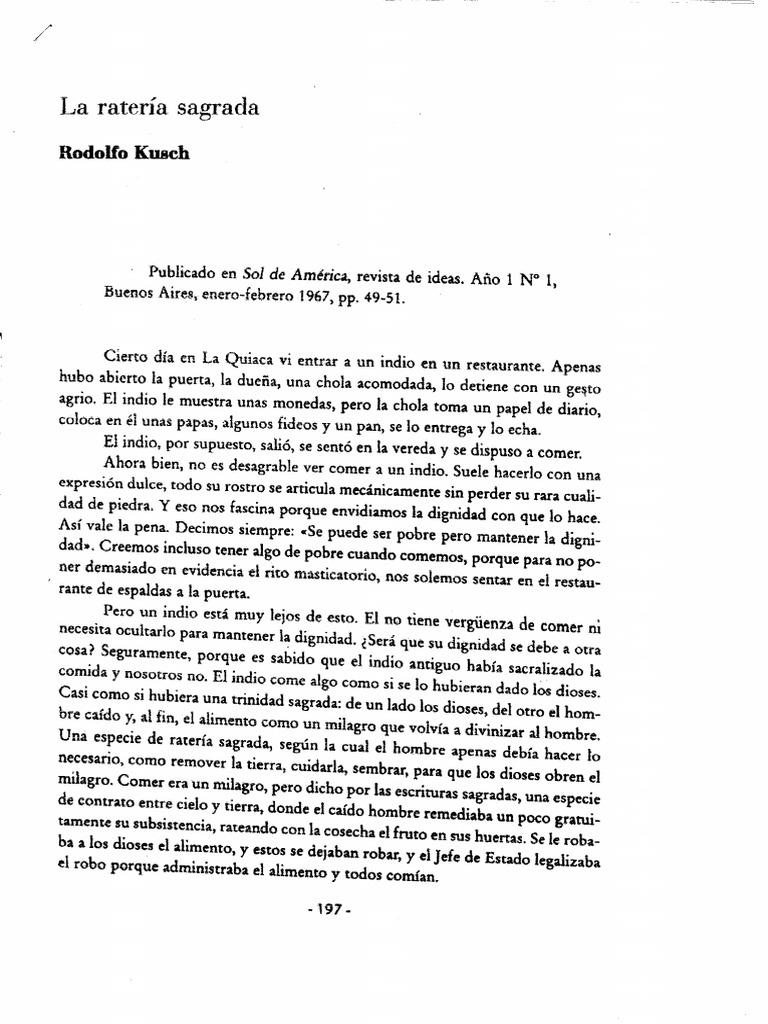 La Rateria Sagrada - Kush001 | PDF