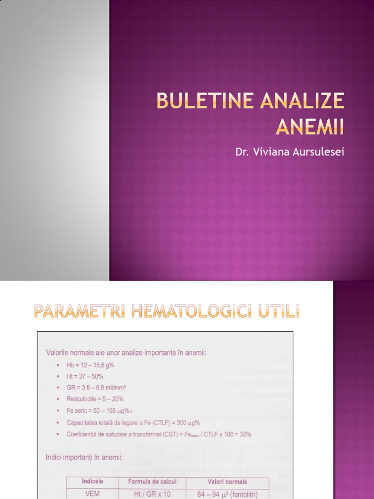 BULETINE ANALIZE ANEMII | PDF BULETINE ANALIZE ANEMII | PDF