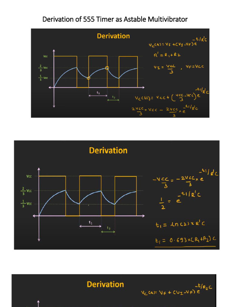 Derivation of 555 Timer As Astable Multivibrator and Monostable ...
