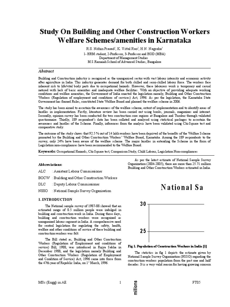 Study On Working Class: Building and Other Construction Workers | PDF ...