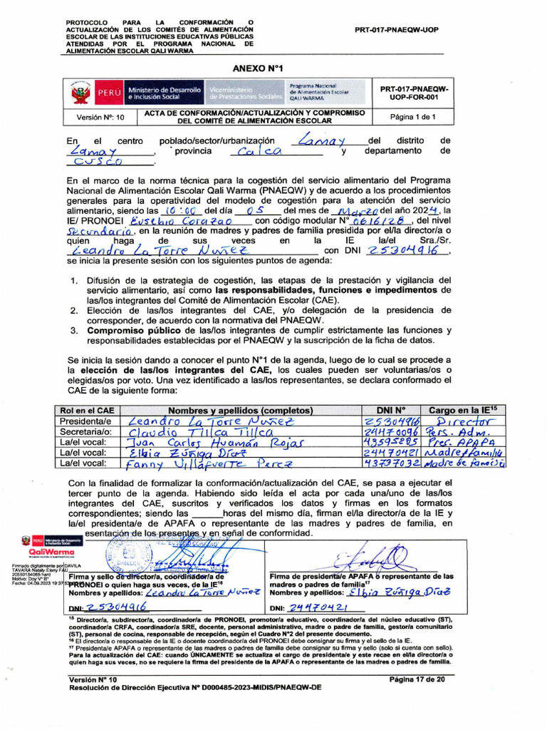 Ficha Eusebio Corazao | PDF