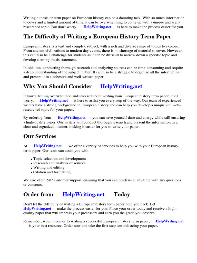 European History Term Paper Ideas | PDF | Holy Roman Empire | Europe