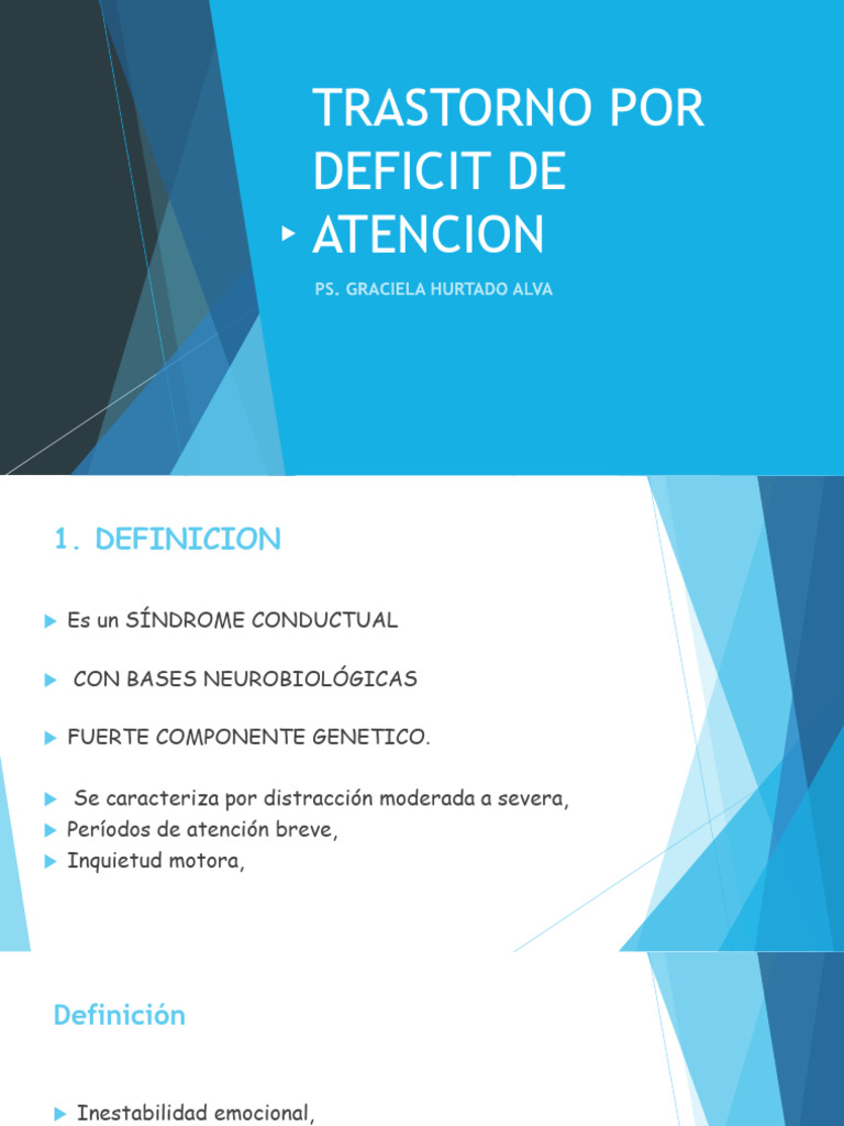 Trastornos Por Deficit de Atencion 2020 | PDF | Desorden hiperactivo y deficit de atencion ...