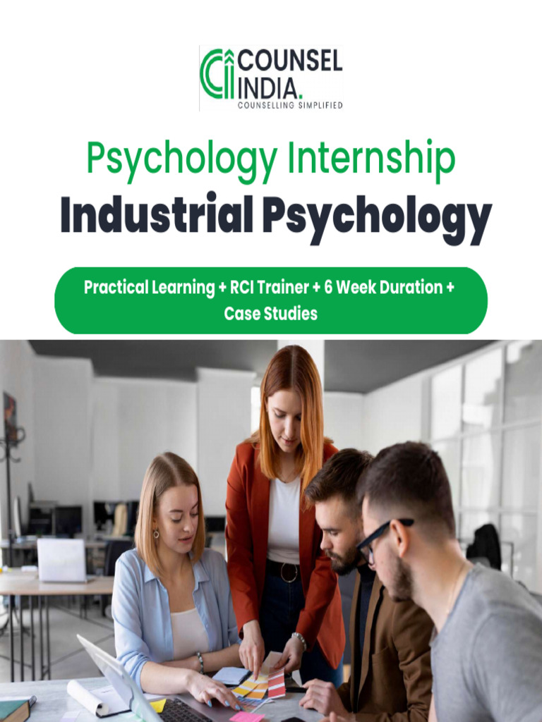 Industrial Psychology Internship Program | PDF | Psychologist | Psychology