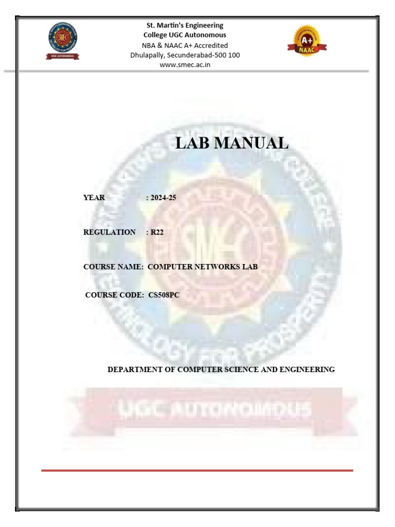 CN Lab Manual r22!3!1 | PDF | Network Congestion | Computer Network