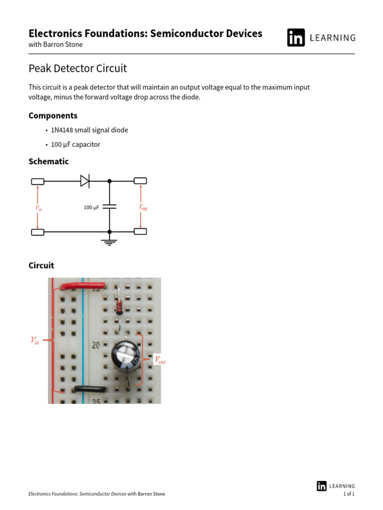 Peak Detector Circuit Pdf