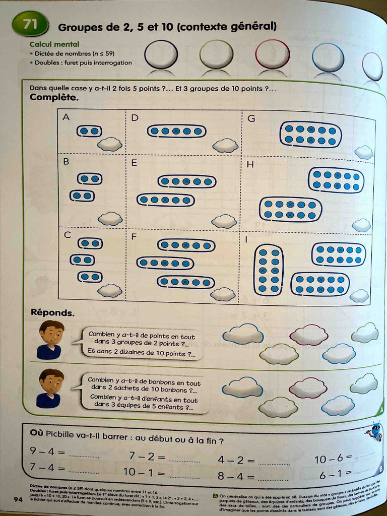 Bilan de calculs avec Picbille CP | PDF | Algèbre générale | Notation
