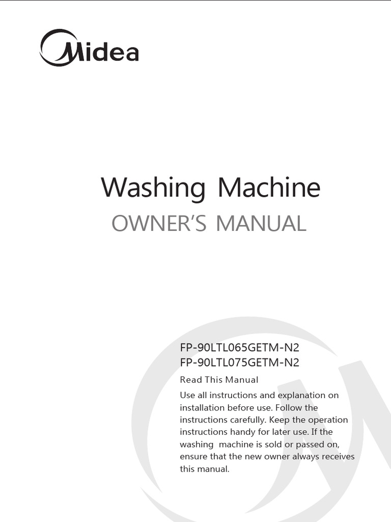 Midea LAD Top Load 6.5kg 7.5kg | Download Free PDF | Washing Machine