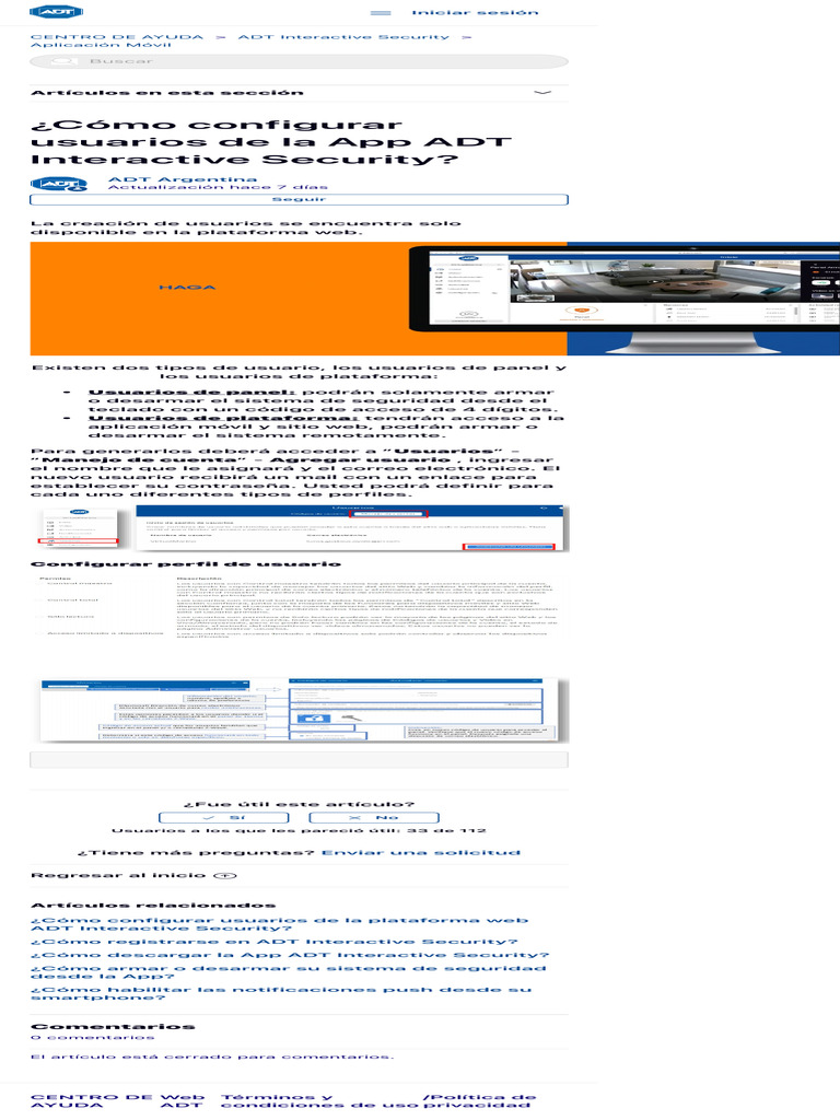 ¿Cómo Configurar Usuarios de La App ADT Interactive Security - CENTRO ...