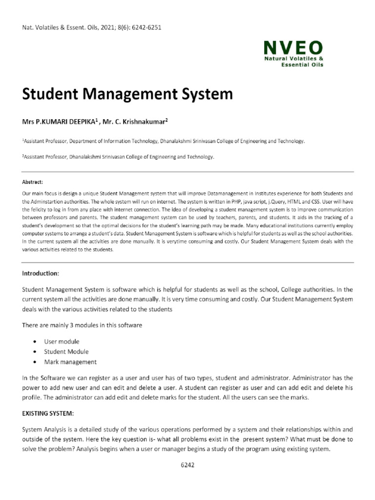 View of Student Management System | PDF