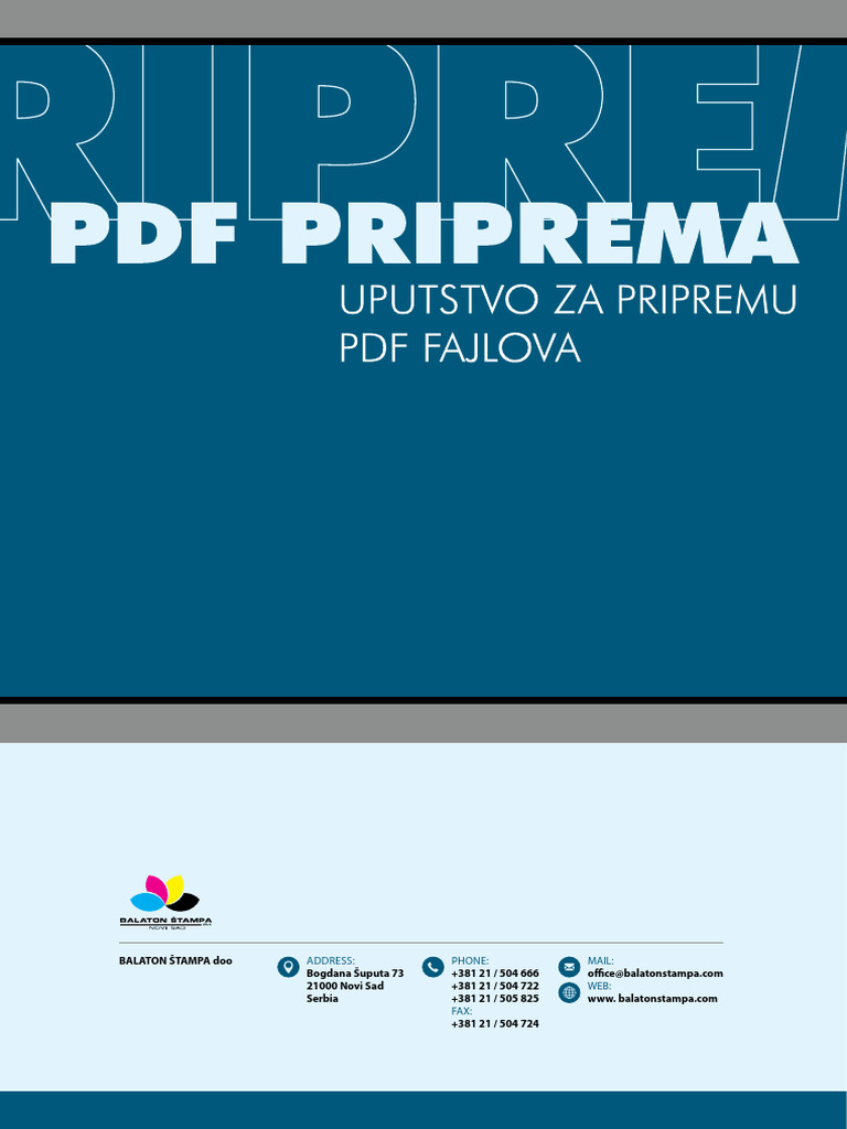 Uputstvo Za Pripremu PDFa | PDF