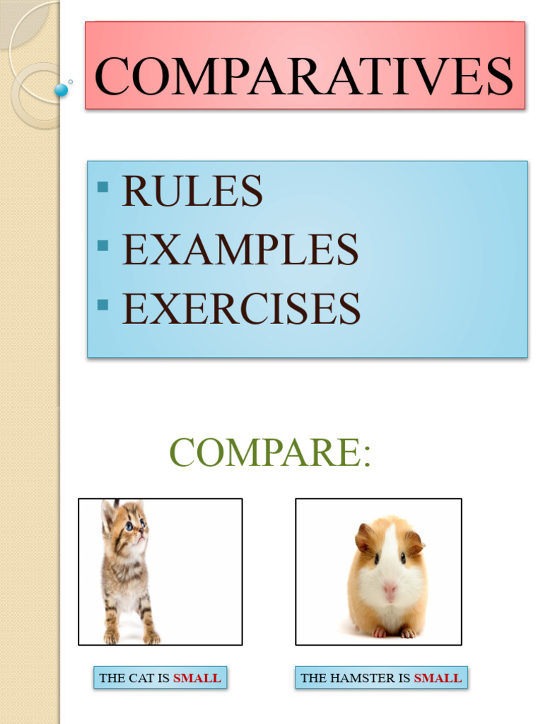 Comparatives Grammar Guides 95373 | PDF | English Language | Human Voice