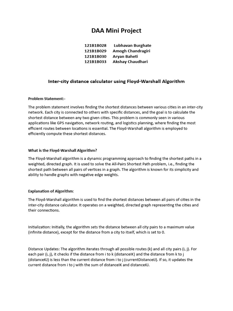 DAA Mini Project | PDF | Combinatorics | Computer Science DAA Mini Project | PDF | Combinatorics | Computer Science