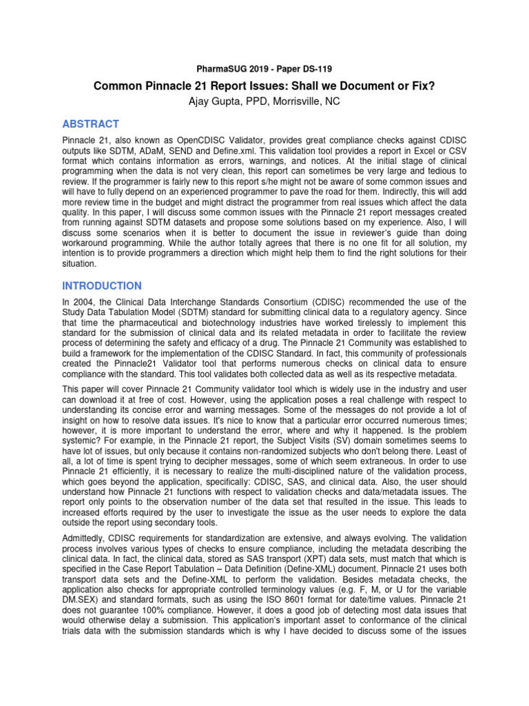 Pharmasug 2019 Ds 119 | PDF | Computing | Information Science