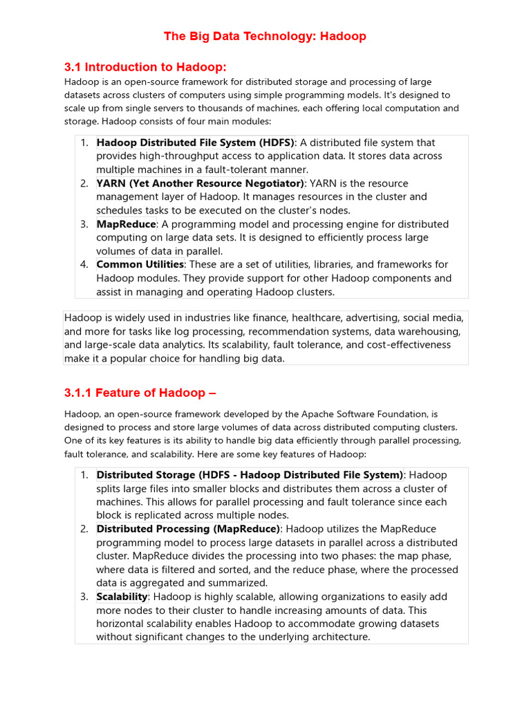 BDA Unit 3 | PDF | Apache Hadoop | Map Reduce