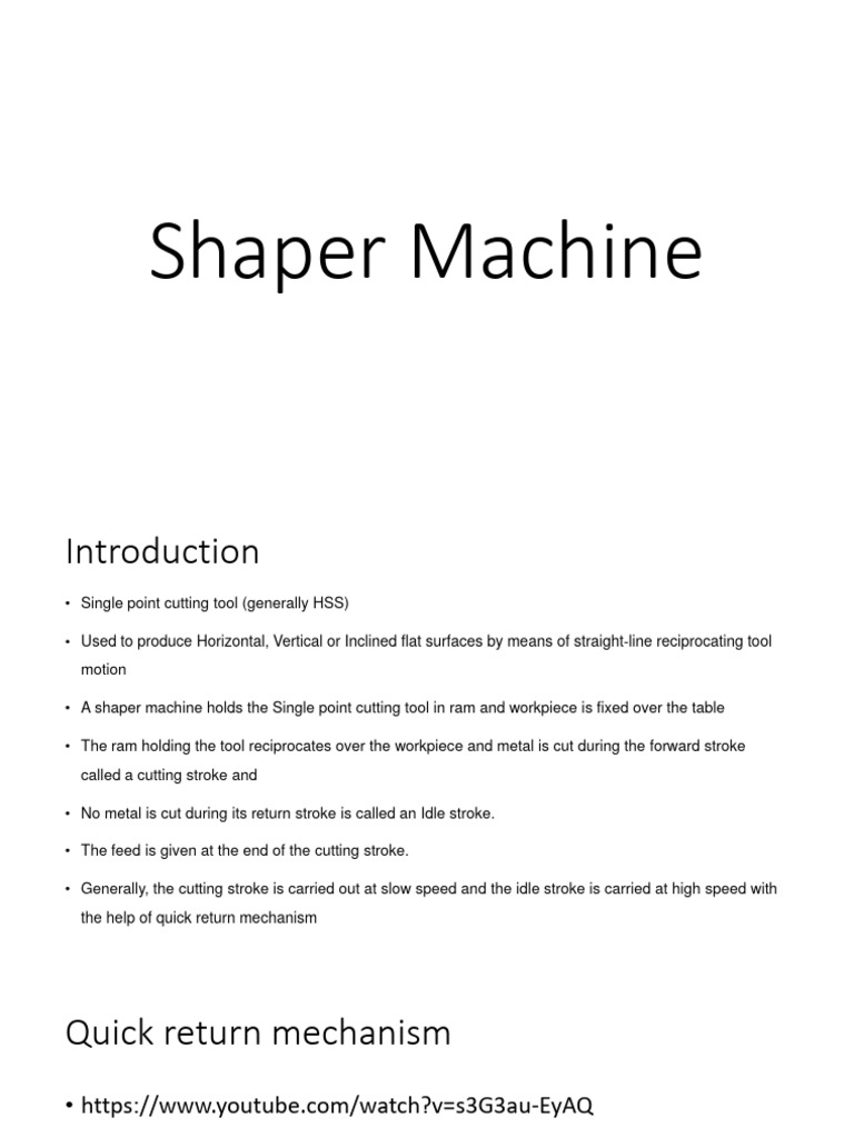 Shaper | PDF | Tools | Machines