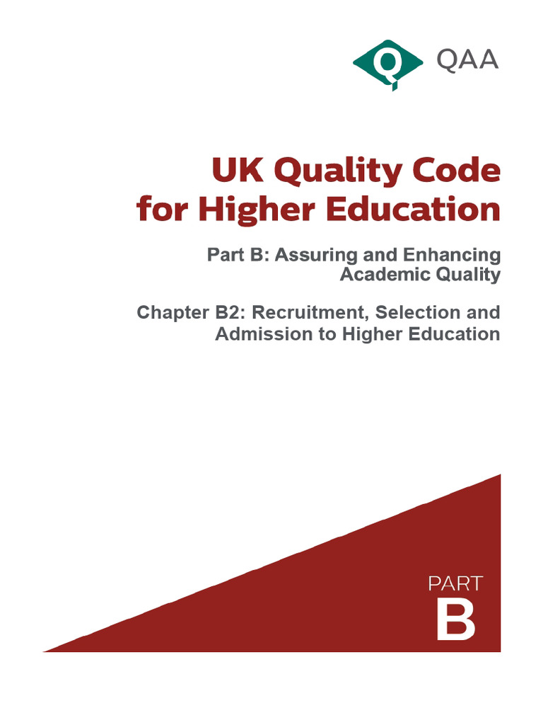 Chapter b2 Recruitment Selection and Admission To Higher Education | PDF | University And ...