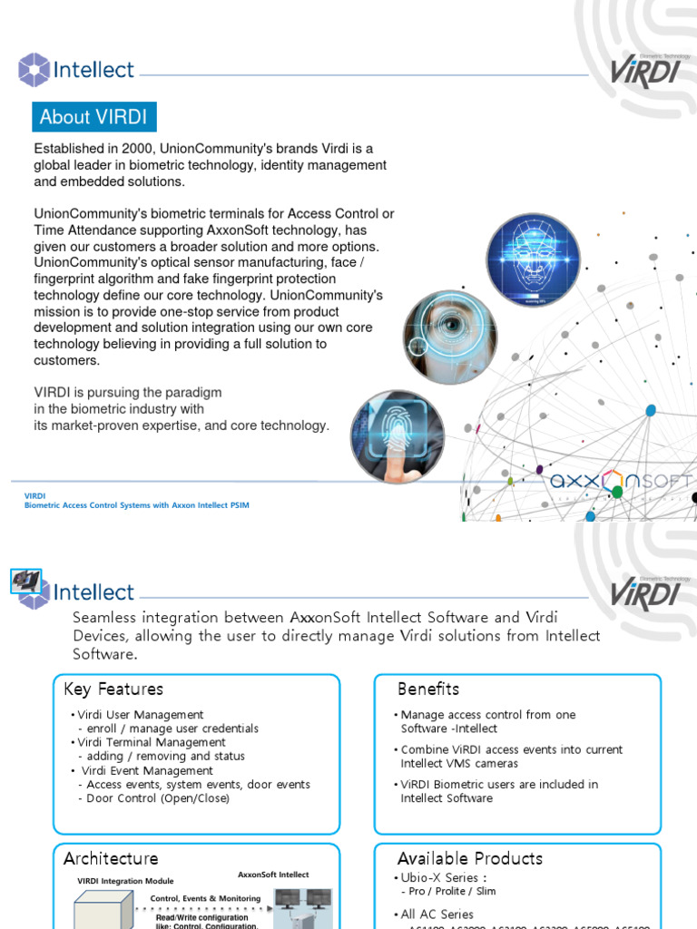 Virdi Integrated Module | Download Free PDF | Access Control | Biometrics