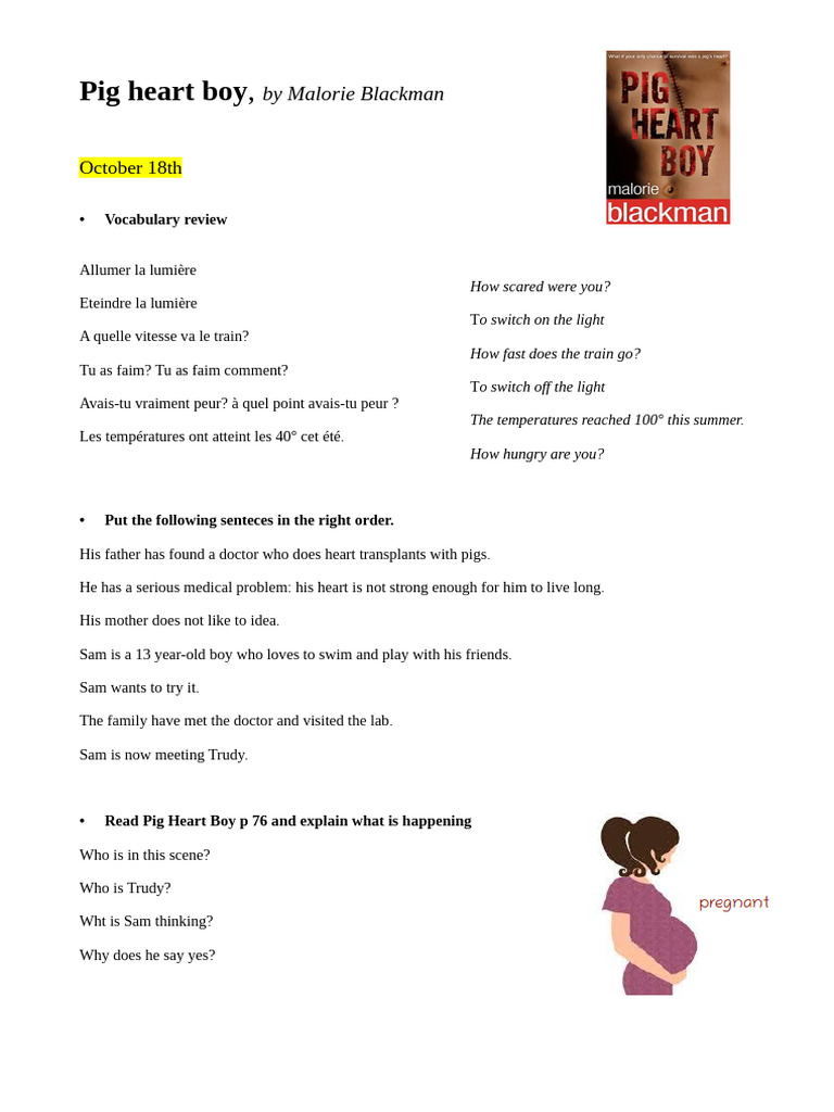 Pig Heart Boy 4 | PDF