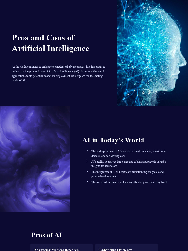 Pros and Cons of Artificial Intelligence | Download Free PDF | Artificial Intelligence ...
