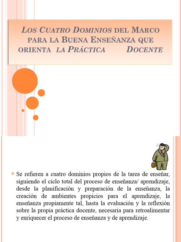 Dominios Que Orienta La Práctica Docente | PDF | Enseñando | Evaluación