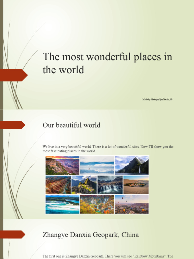 The Most Wonderful Places in The World | PDF The Most Wonderful Places in The World | PDF