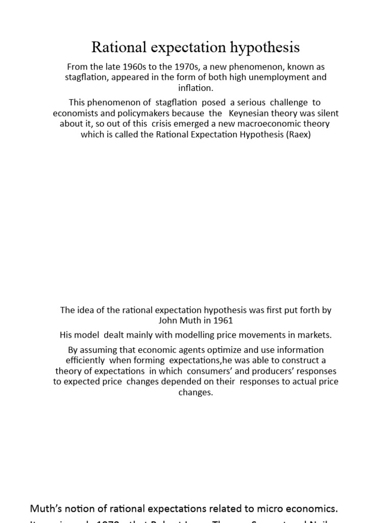 Rational Expectations and Phillips Curve | PDF | Rational Expectations ...