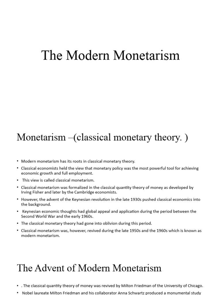 Monetarism | PDF | Monetarism | Money Supply